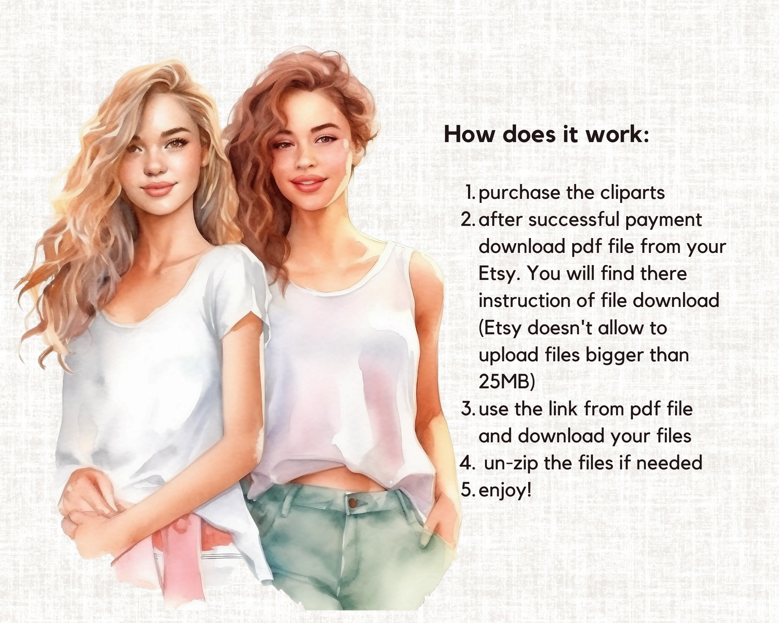 Best Friend Clipart Female Friends Clipart BFF Clipart Soul - Etsy