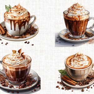 Hot Chocolate Clipart Bundle, Watercolor Hot Cocoa PNG, Christmas ...