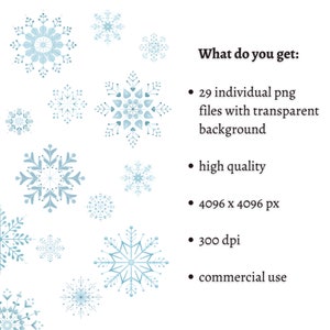Snowflakes Clipart, Blue Snowflakes PNG, Watercolor Snowflakes PNG ...