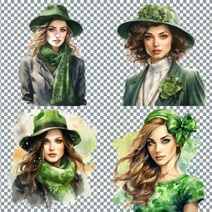 St. Patricks Day Clipart St. Patrick's Girl PNG Bundle Saint Patricks ...