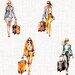 Lady Boss on Travel Clipart Watercolor Business Travel Boss Clipart ...