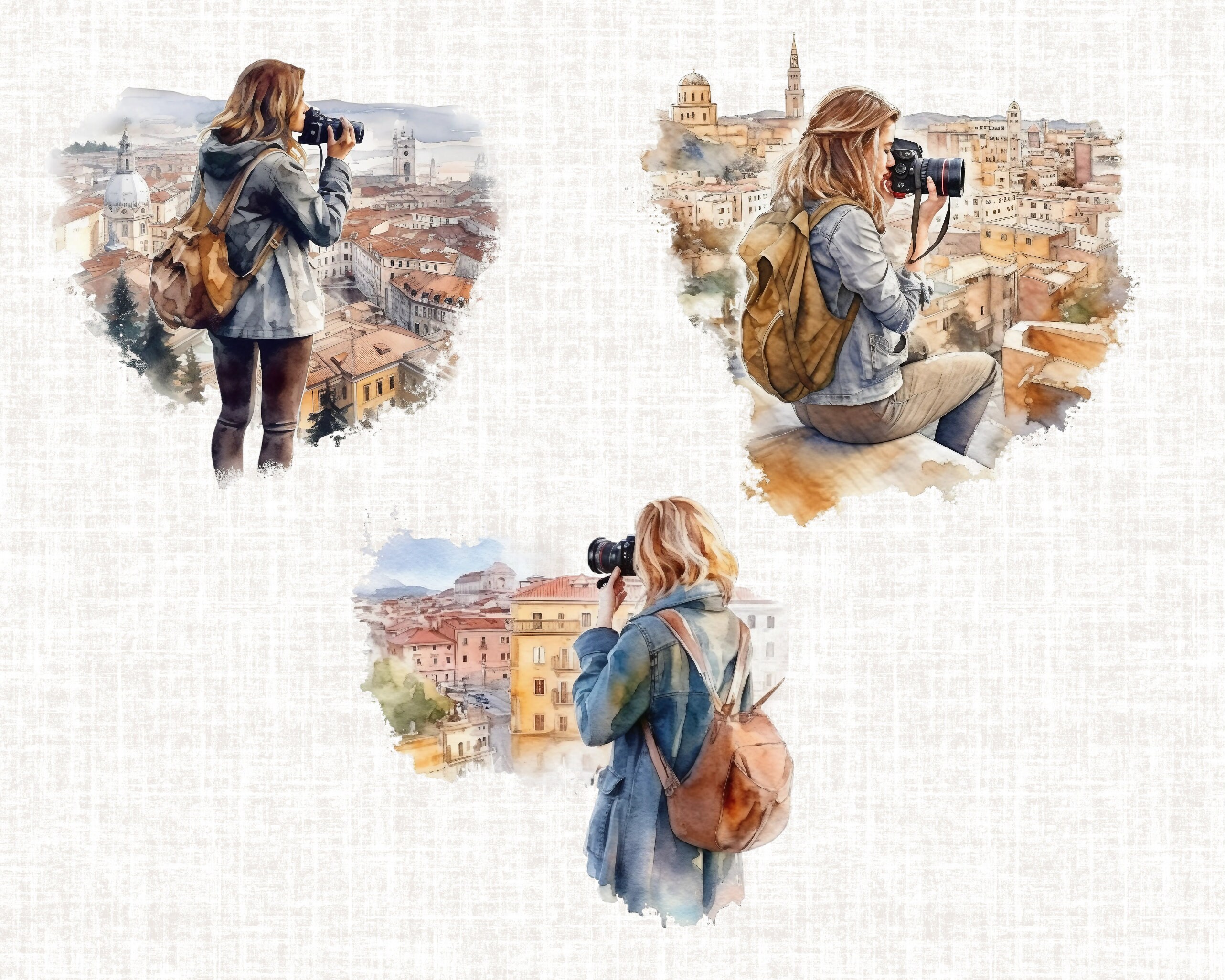 Travel Girl Clipart Girl With Camera PNG Travel Girl With - Etsy