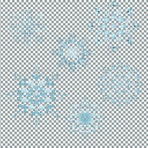 Snowflakes Clipart, Blue Snowflakes PNG, Watercolor Snowflakes PNG ...