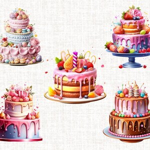 Birthday Cake Clipart, Colorful Cake PNG, Happy Birthday Clipart ...