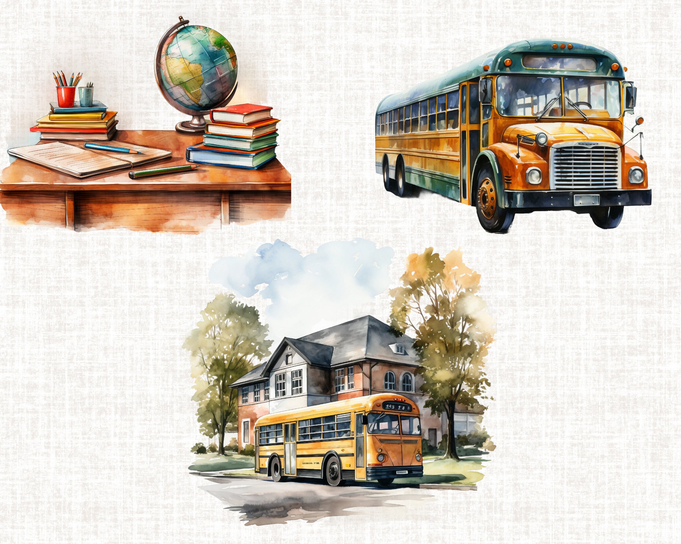 Back to School Clipart School Clipart Set Back to School - Etsy