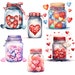 Love Jar Clipart Bundle, Watercolor Valentine Clipart Valentine Hearts ...