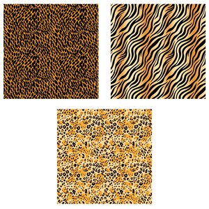 Animal Print Digital Paper Bundle, Animal Seamless Pattern, Animal ...