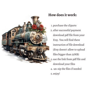 Watercolor Christmas Train Clipart Bundle, Cozy Christmas PNG, Winter ...