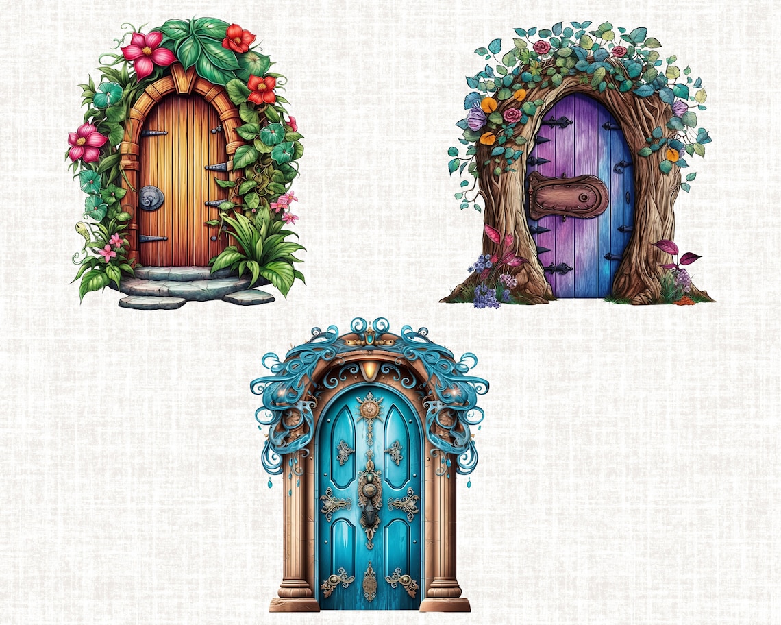 Fairy Doors Clipart Fantasy Door PNG Fantasy Images - Etsy