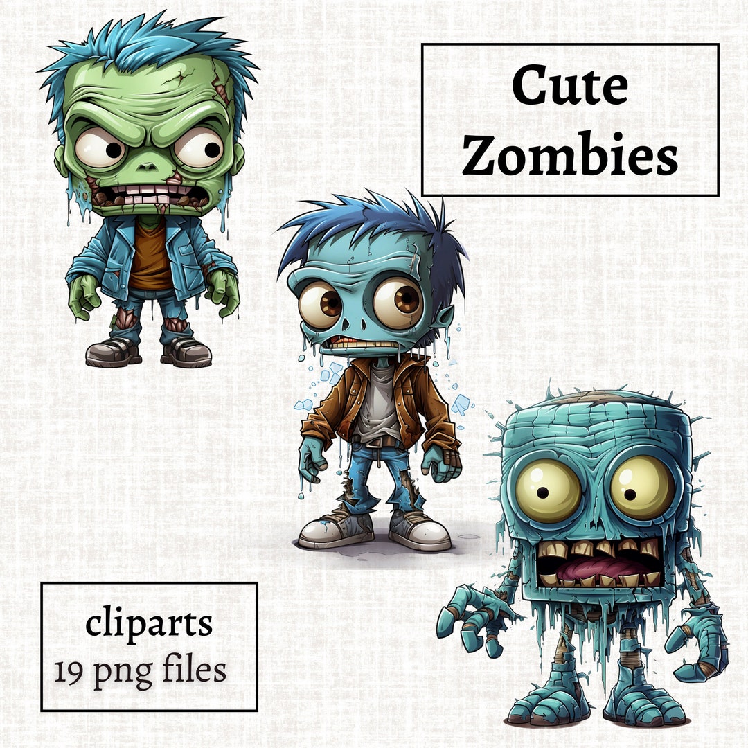 Cute Zombie Clipart, Halloween Zombie PNG, Halloween Party Designs ...