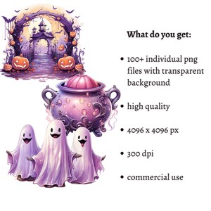 Cute Halloween Clipart, Pink Halloween Clipart, Pastel Halloween ...