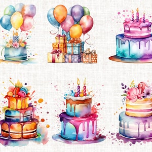 Birthday Clipart, Birthday Party Png, Balloons Clipart, Birthday Cake ...