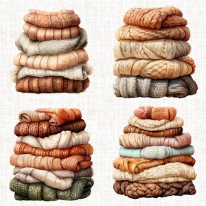 Autumn Sweater Clipart Bundle Sweater Weather PNG Fall - Etsy