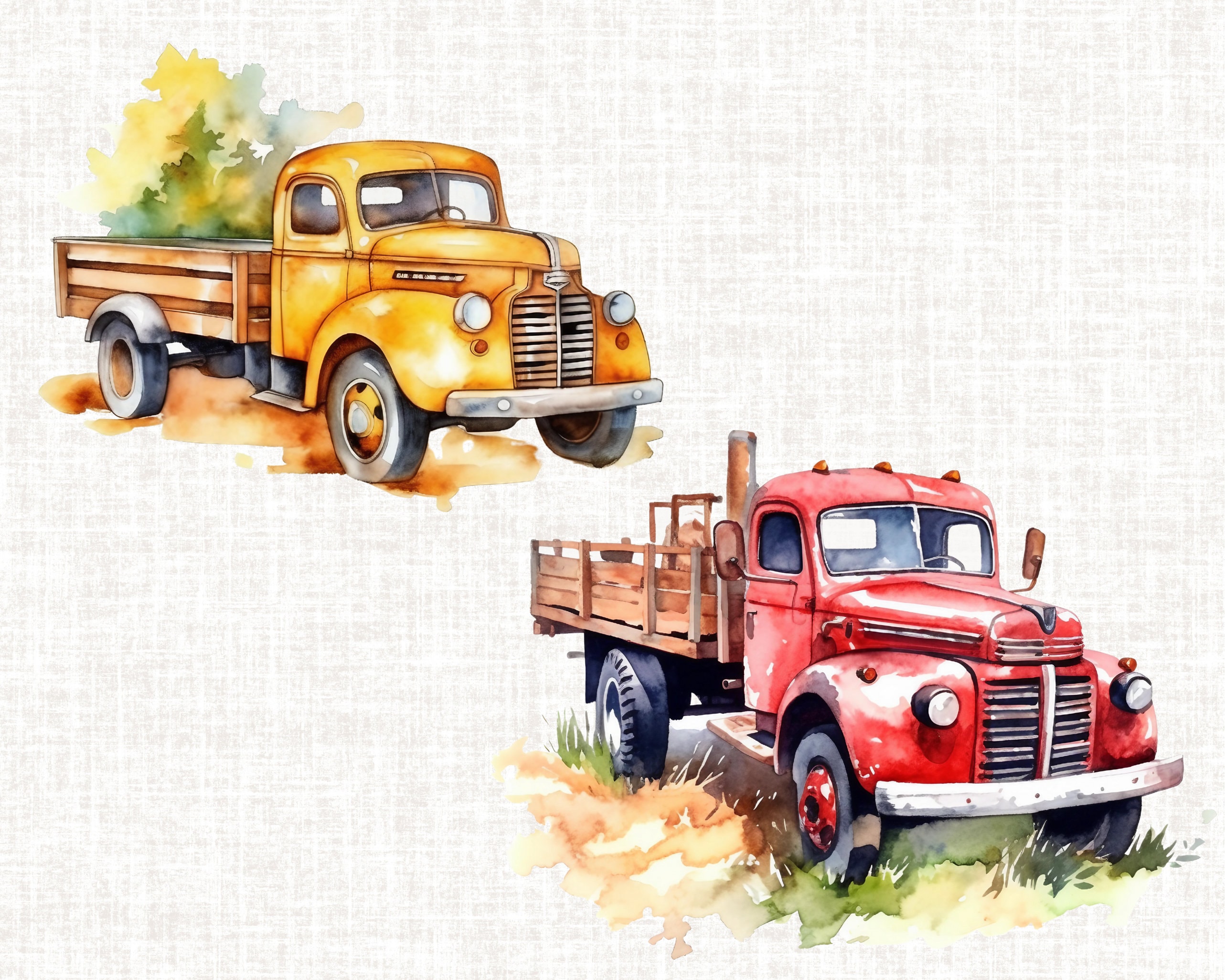 Farmer Truck Clipart Farm Truck Clipart Bundle Old-school - Etsy Australia