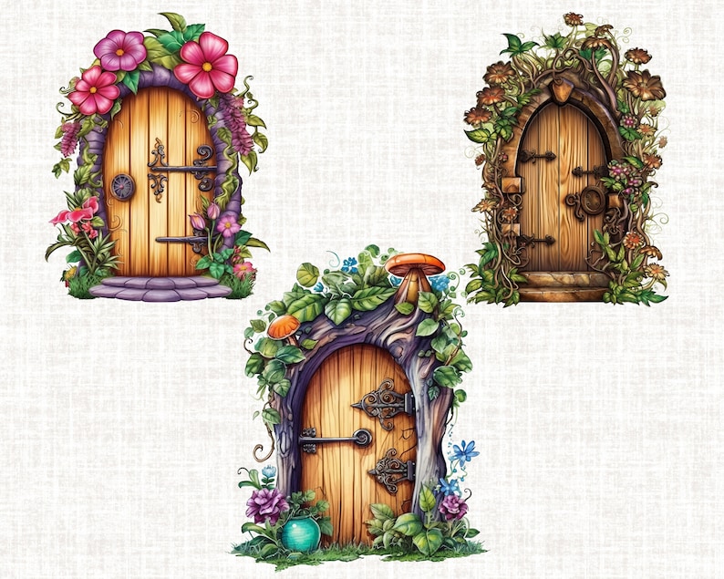 Fairy Doors Clipart Fantasy Door PNG Fantasy Images - Etsy
