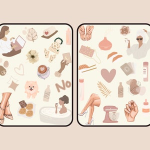 That Girl Digital Stickers, That Girl Aesthetic Stickers for Goodnotes ...