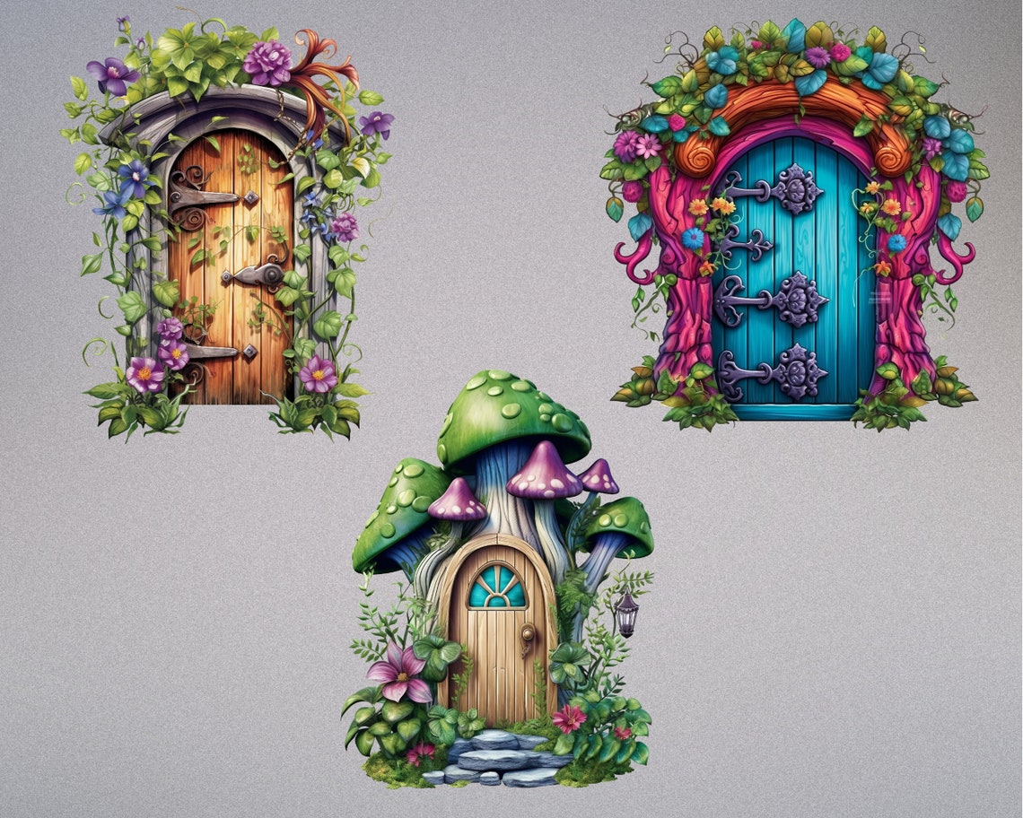 Fairy Doors Clipart Fantasy Door PNG Fantasy Images - Etsy