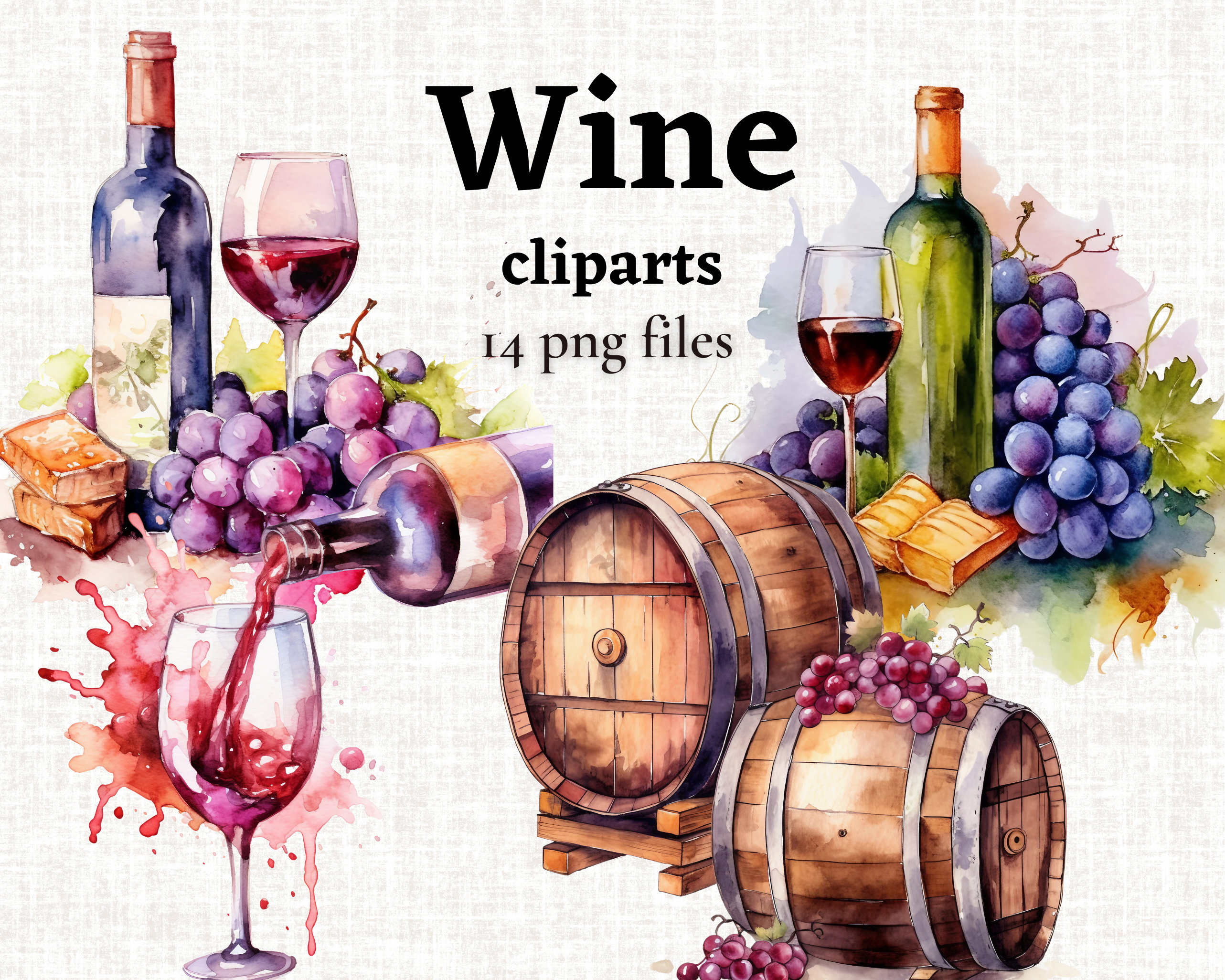 Red Wine Grapes Clip Art