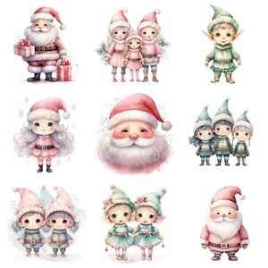 Christmas Elf Clipart, Santa's Helpers, Christmas Elves Clipart Bundle ...