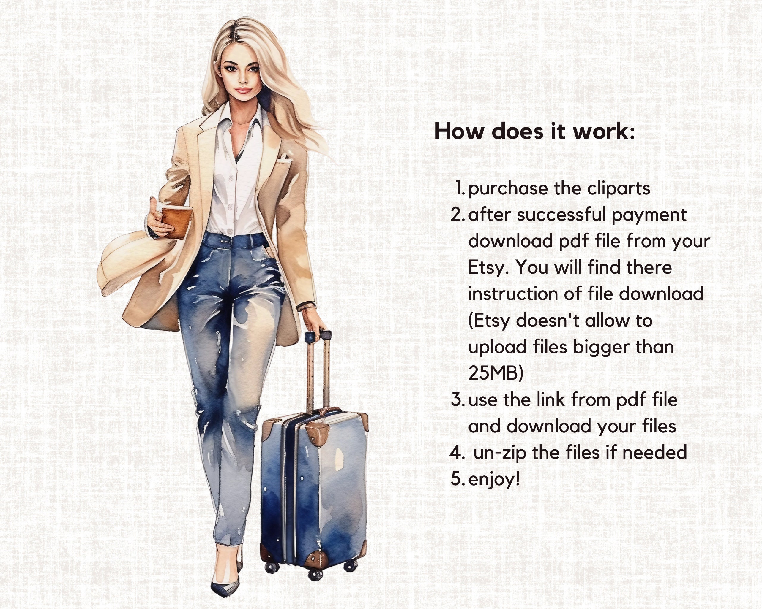 Lady Boss on Travel Clipart Watercolor Business Travel Boss - Etsy