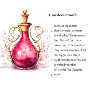 Love Potion Clipart Bundle Watercolor Valentines Day Clipart Valentine ...