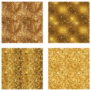 Gold Glitter Digital Paper, Luxury Gold Scrapbook Papers, Seamless ...