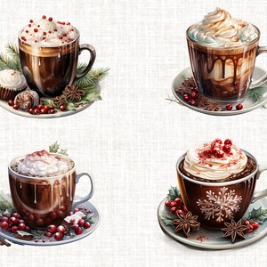 Hot Chocolate Clipart, Christmas Cups PNG, Christmas Hot Chocolate ...