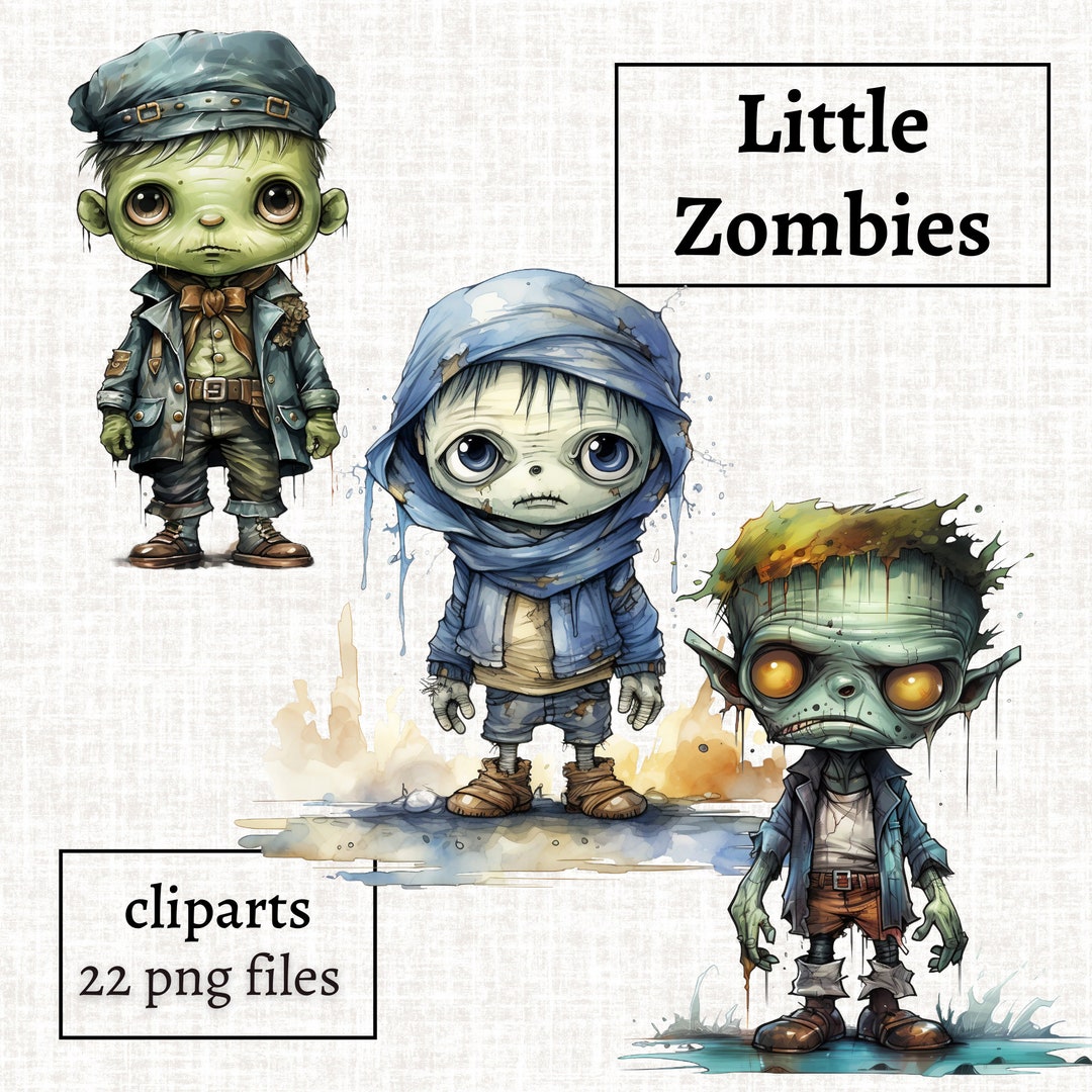 Cute Zombie Clipart, Halloween Zombie PNG, Halloween Party Designs ...