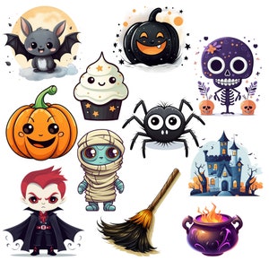 Halloween Clipart Bundle, Cute Halloween Illustrations, Halloween ...