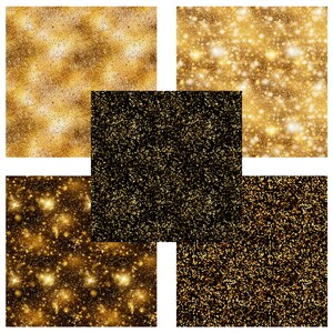 Gold Glitter Digital Paper, Luxury Gold Scrapbook Papers, Seamless ...