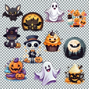 Halloween Clipart Bundle, Cute Halloween Illustrations, Halloween ...