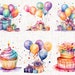 Birthday Clipart, Birthday Party Png, Balloons Clipart, Birthday Cake ...