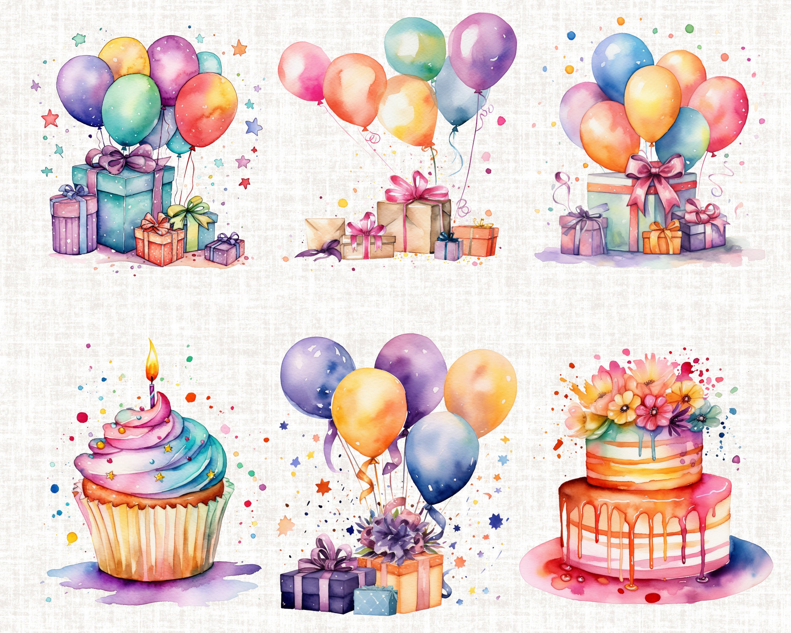 Birthday Clipart Birthday Party Png Balloons Clipart - Etsy