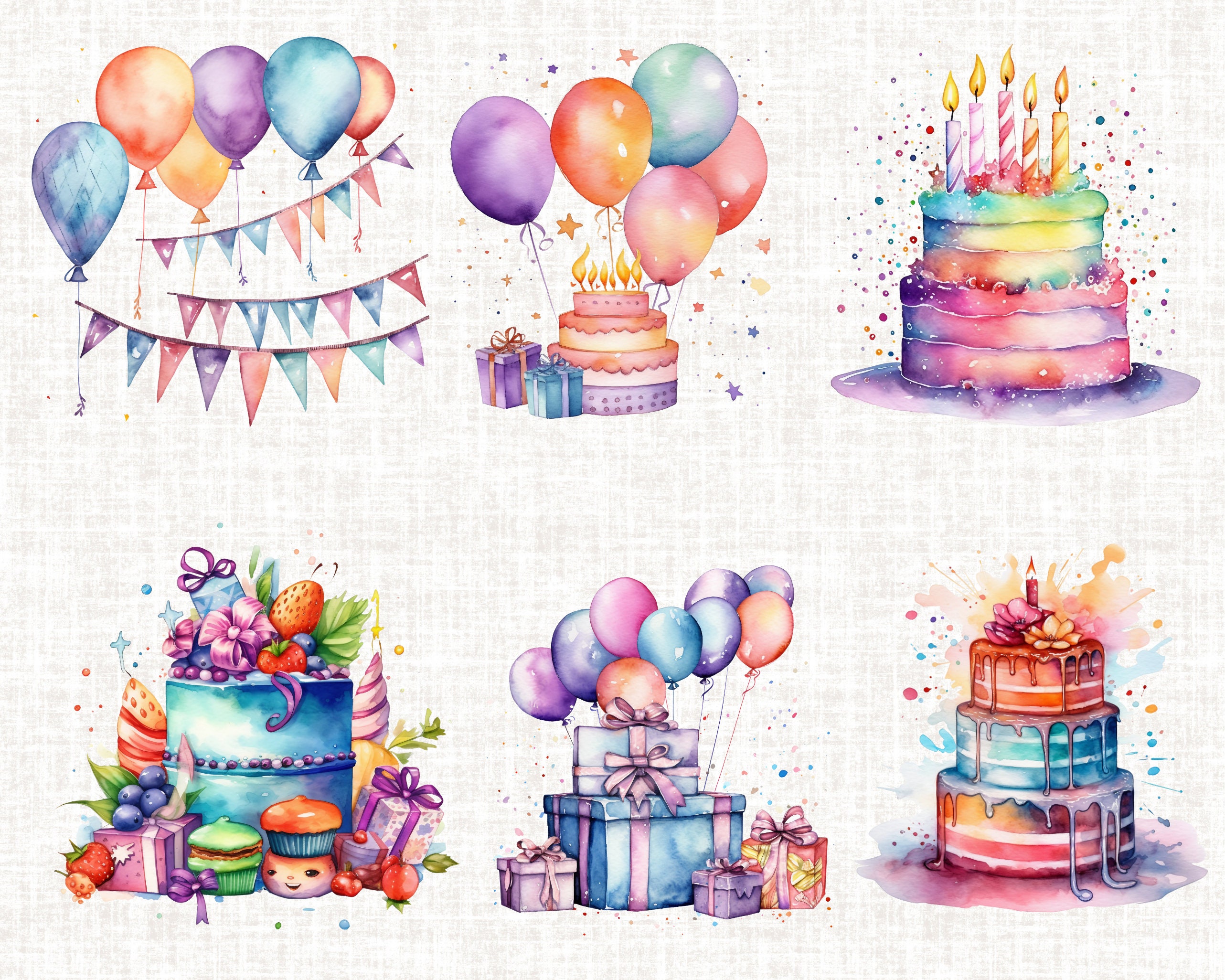 Birthday Clipart Birthday Party Png Balloons Clipart - Etsy
