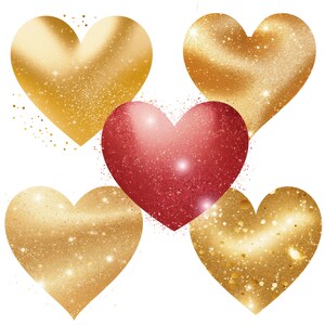 Glitter Heart PNG, Rose Gold Heart, Pink Glow Heart Illustration ...
