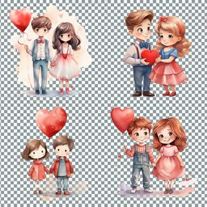 Valentine Kids Clipart Bundle Cute Children Love Graphics Be My ...
