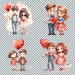 Valentine Kids Clipart Bundle Cute Children Love Graphics Be My ...