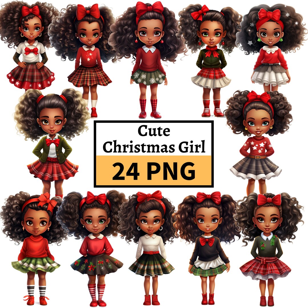 Christmas Girls Clipart, Festive Christmas Girls PNG, Cute Christmas ...