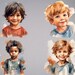 Cute Boy Clipart, Watercolor Boys PNG, Cute Kids Clipart, Boy Clipart ...