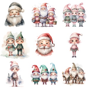Christmas Elf Clipart, Santa's Helpers, Christmas Elves Clipart Bundle ...