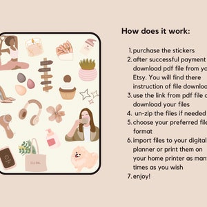 That Girl Digital Stickers, That Girl Aesthetic Stickers for Goodnotes ...