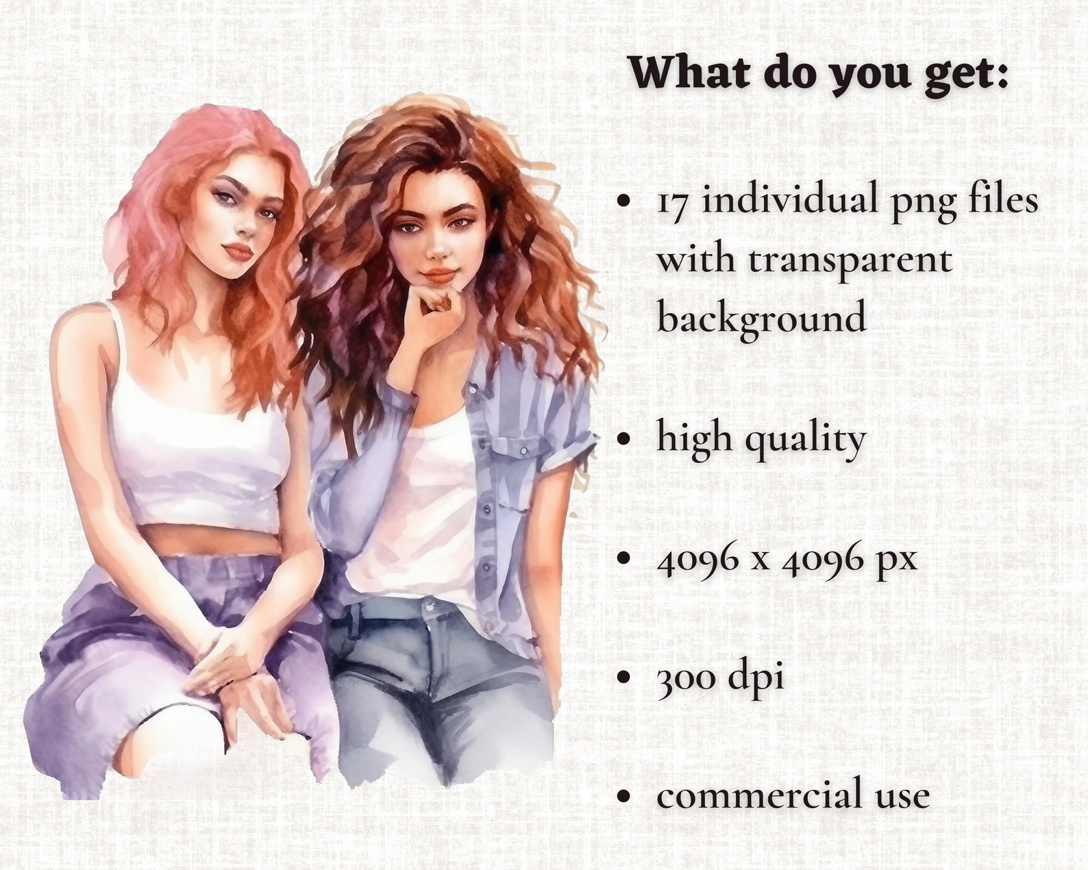 Best Friend Clipart Female Friends Clipart BFF Clipart Soul - Etsy