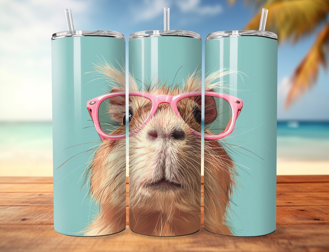 Capybara Tumbler Wrap, Funny Capybara Tumbler Design 3d Sublimation ...