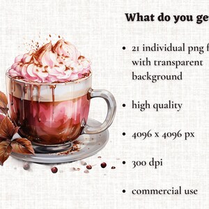 Hot Chocolate Clipart Bundle, Watercolor Hot Cocoa PNG, Christmas ...