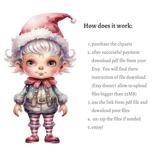 Christmas Elf Clipart, Santa's Helpers, Christmas Elves Clipart Bundle ...