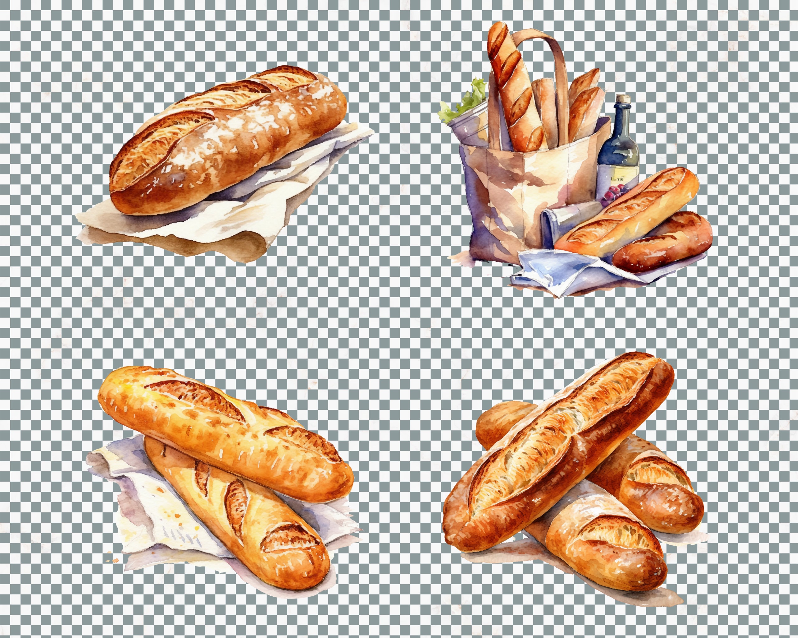 French Bread Loaf Clip Art