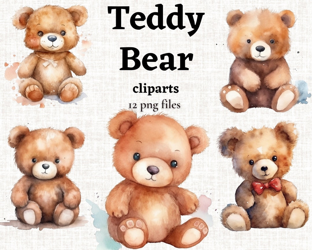 Teddy Bear Clipart, Cute Teddy Bear PNG, Cute Bear Illustration ...