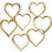 Gold Heart Frames Clipart, Valentines Golden Heart PNG Bundle ...