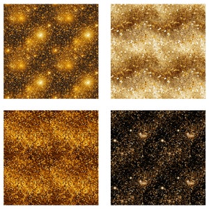 Gold Glitter Digital Paper, Luxury Gold Scrapbook Papers, Seamless ...