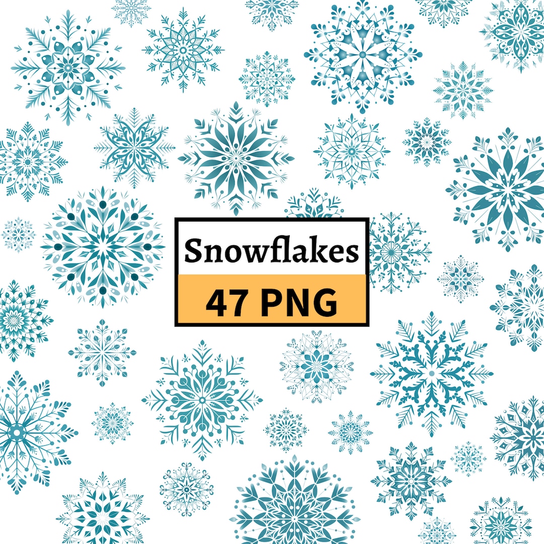 Snowflakes Clipart, Blue Snowflakes PNG, Watercolor Snowflakes PNG ...